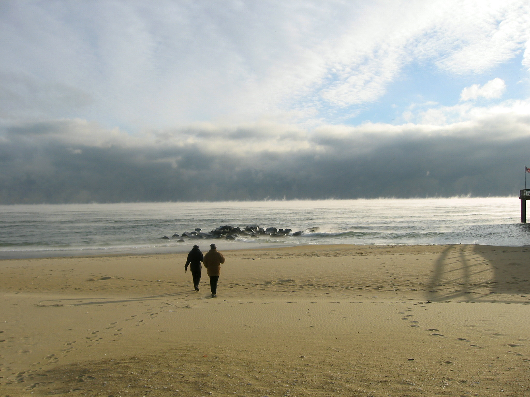 9-9 freezing people on beach
